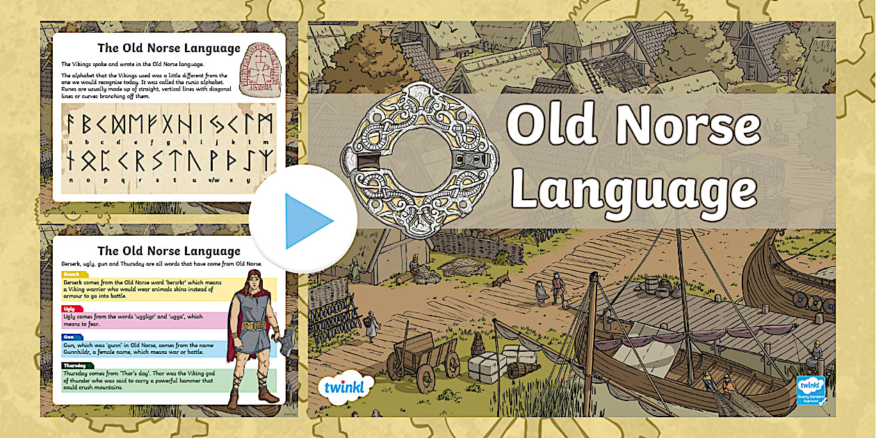 Old Norse Language KS2 Information PowerPoint - Twinkl